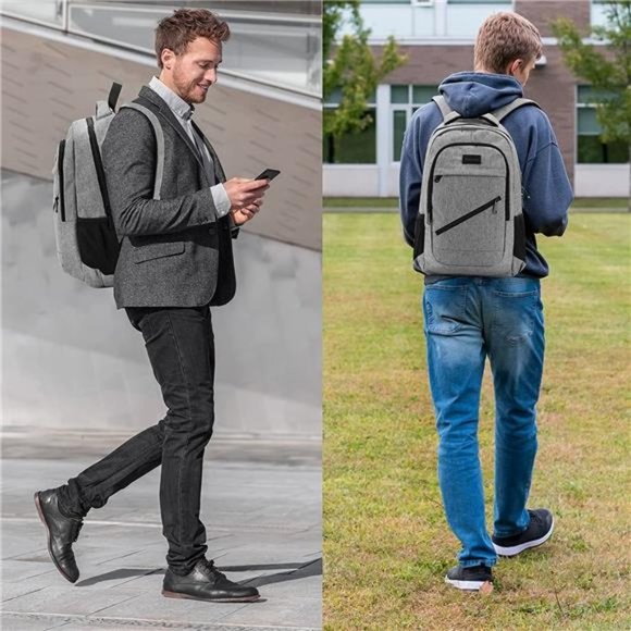 Bags | Anti Theft Backpack With Usb Charging Port Gray | Poshmark